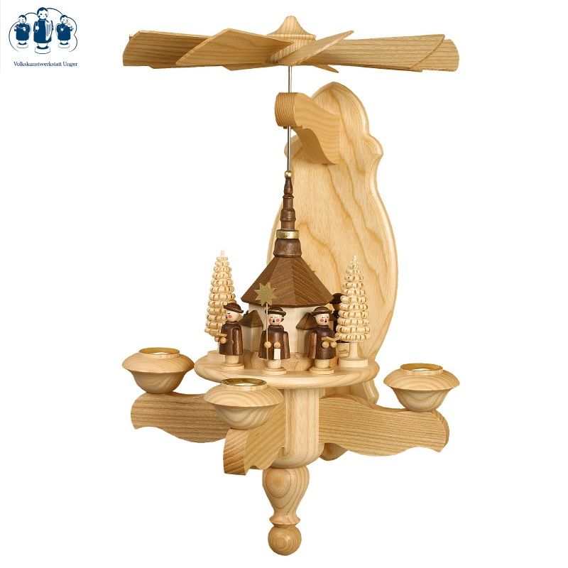 Wandpyramide Seiffener Kirche mit Kurrende Volkskunstwerkstatt Unger ...